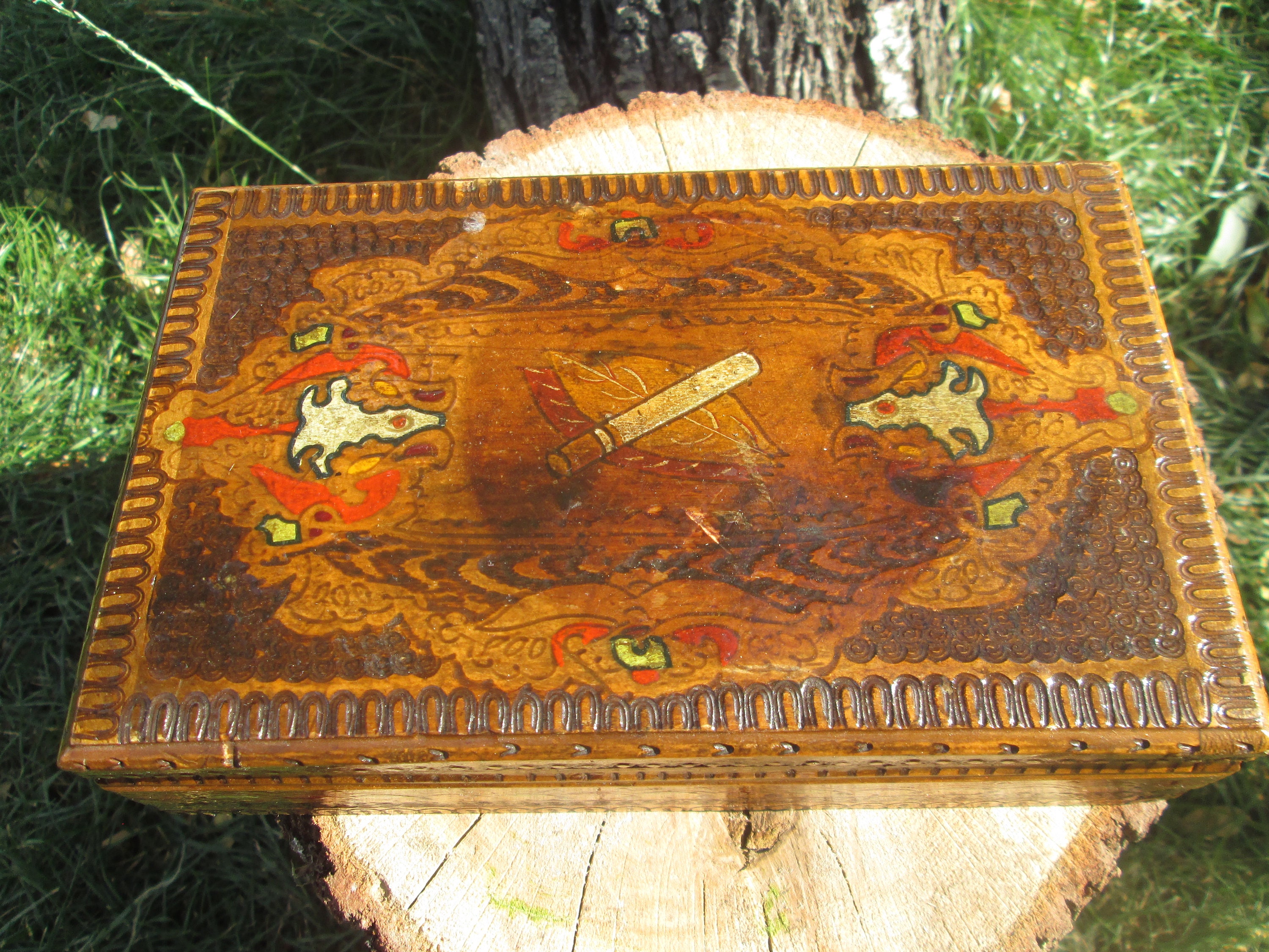 Wooden Cigarette Box Vintage Cigarette Box Wood Cigarette - Etsy