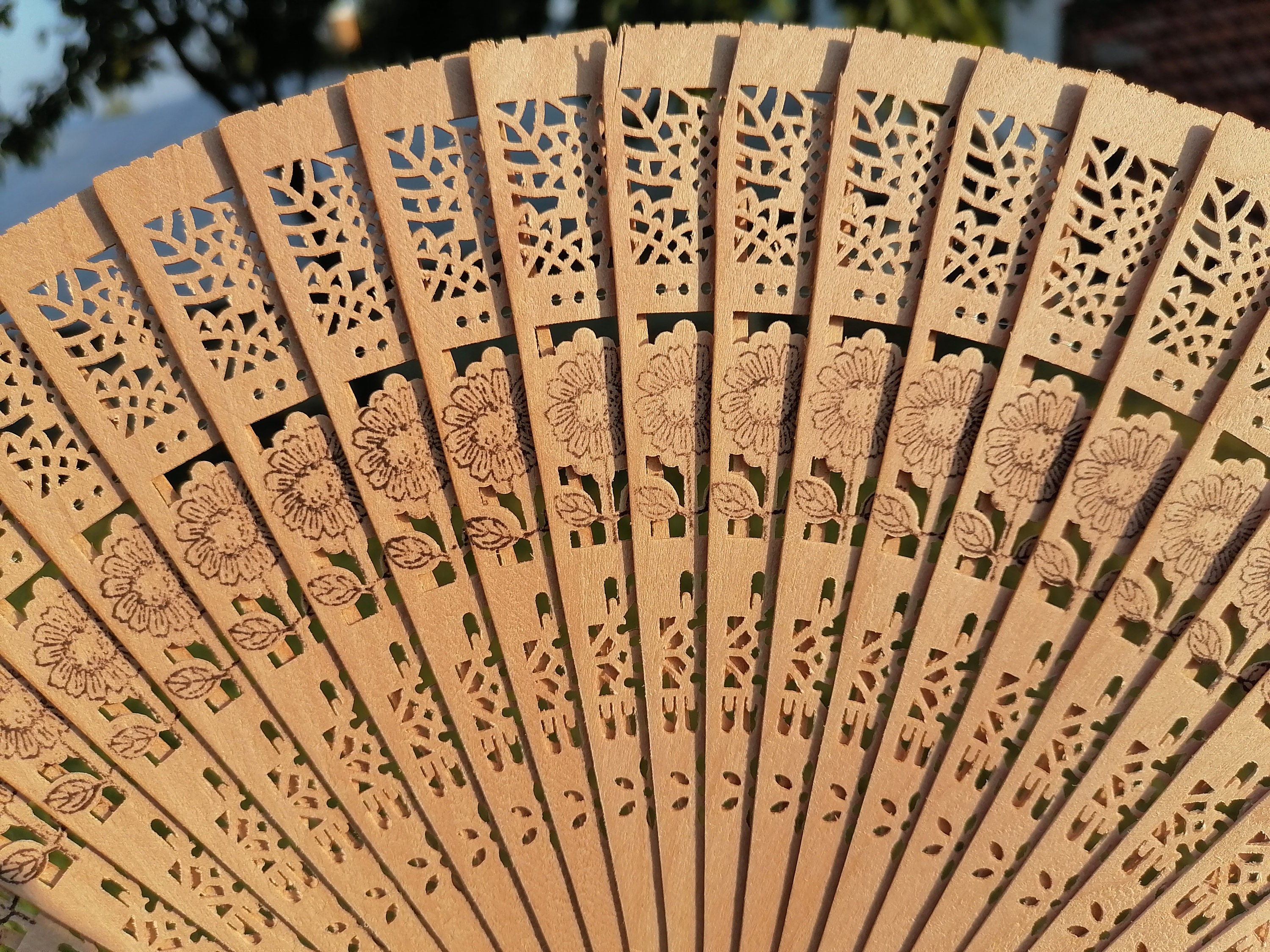 Vintage Wooden Fan, Wooden Hand Fan, Handmade Wooden Fan, Folding Hand ...