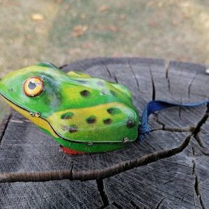 Tin Mechanical Toy, Tin Frog, Wind-up Toy, Toy Frog, Gift for Child ...