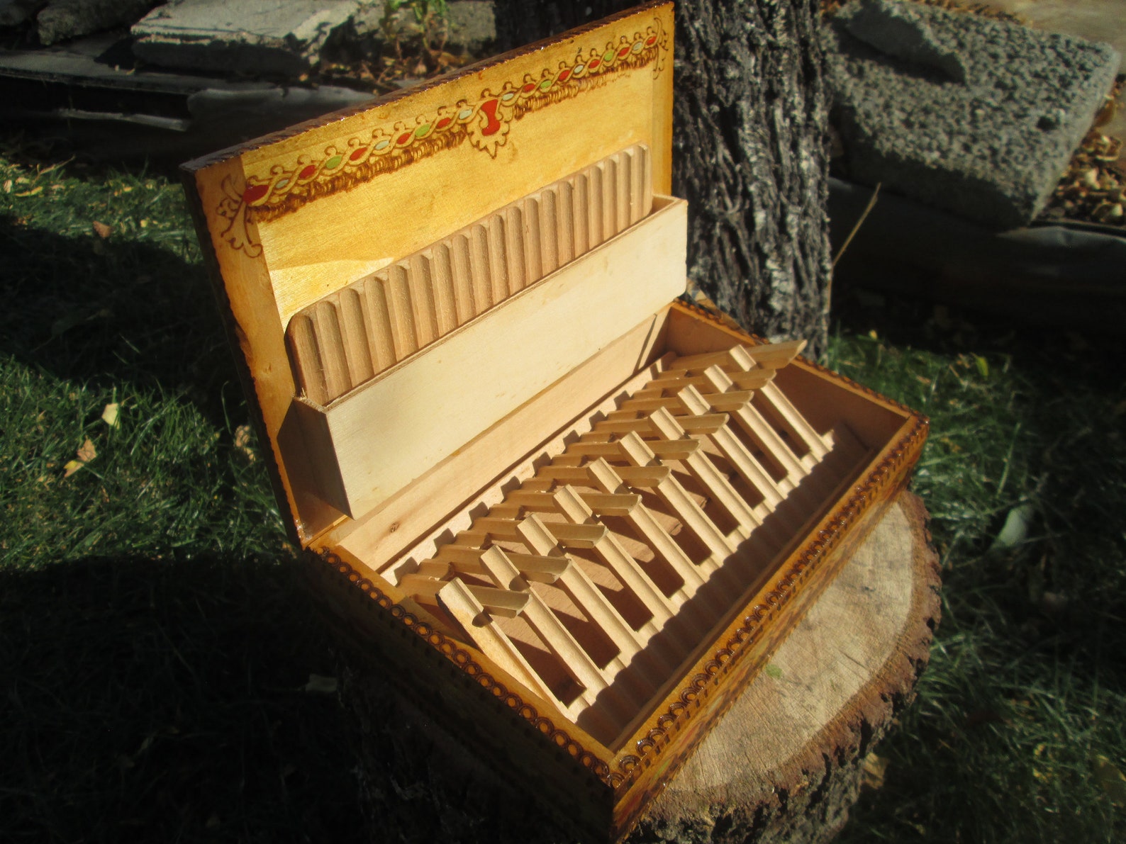 Wooden Cigarette Box Vintage Cigarette Box Wood Cigarette - Etsy