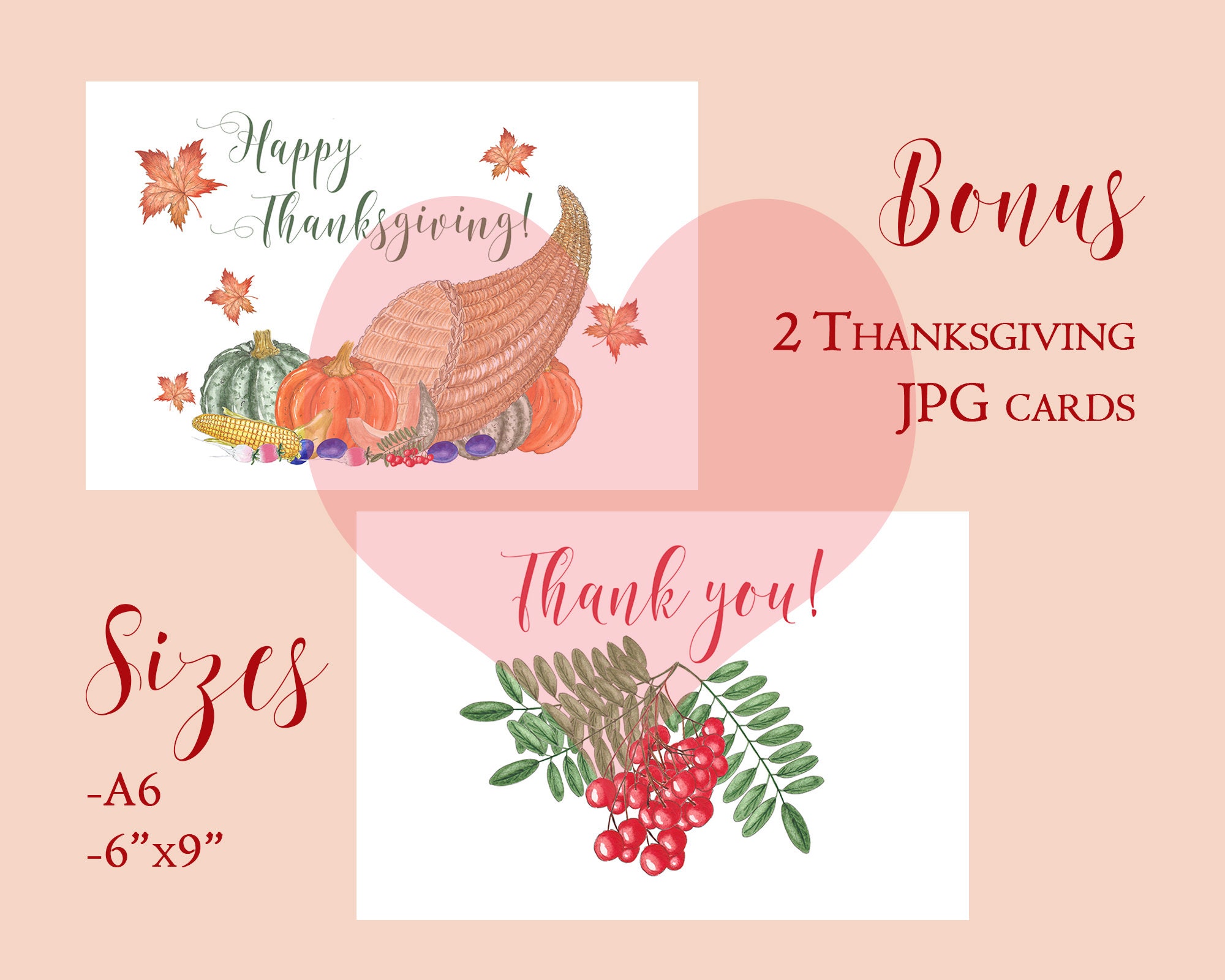 Thankgiving Watercolor Clipart Set With Pumpkins, a Turkey, Fall Leaves ...