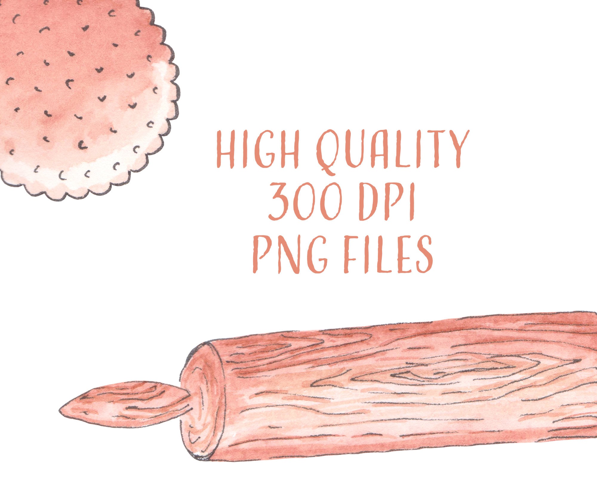 COOKIE BAKING Watercolor Clipart Set With Ingredients and Kitchen Tools ...