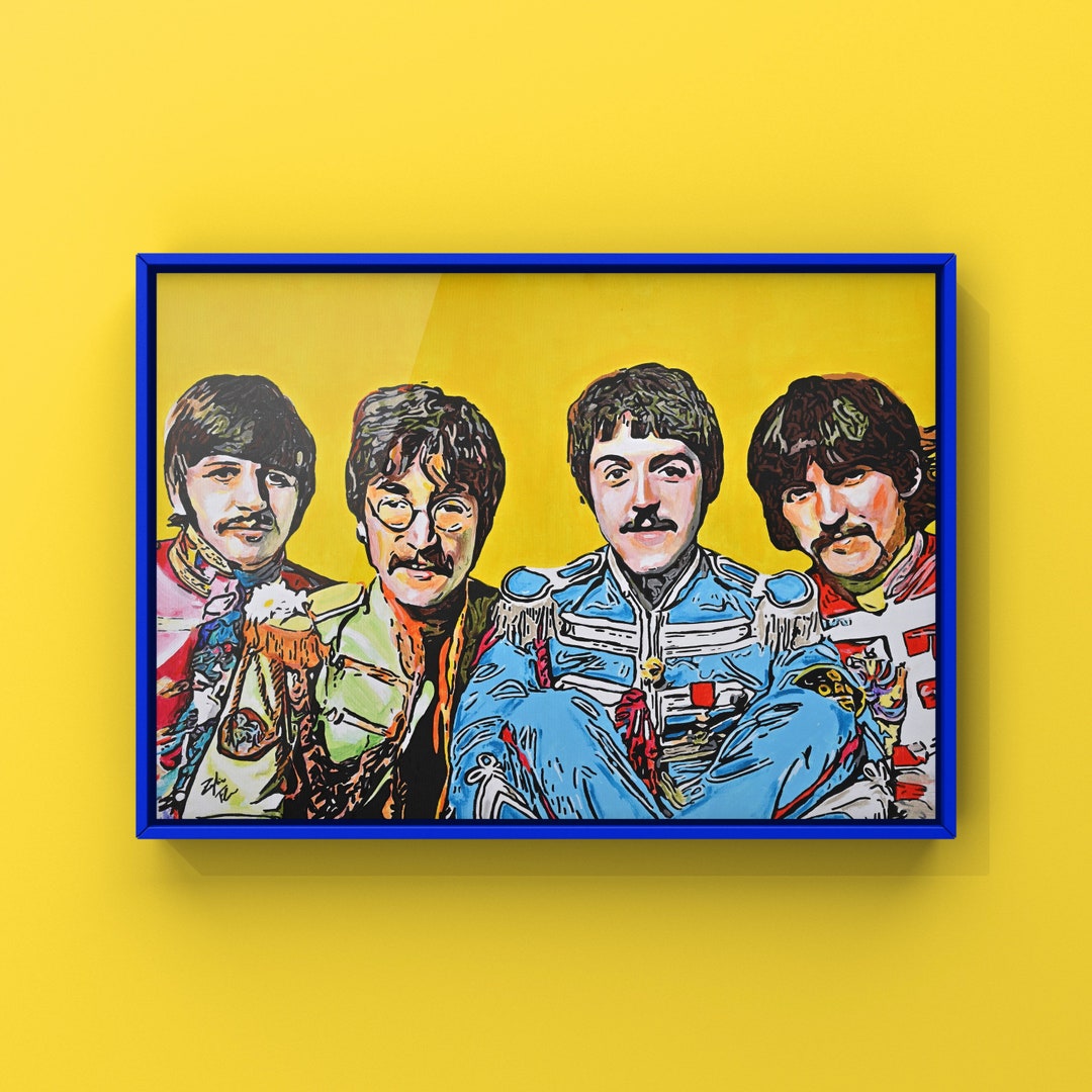 The Beatles Handmade Artprint - Etsy
