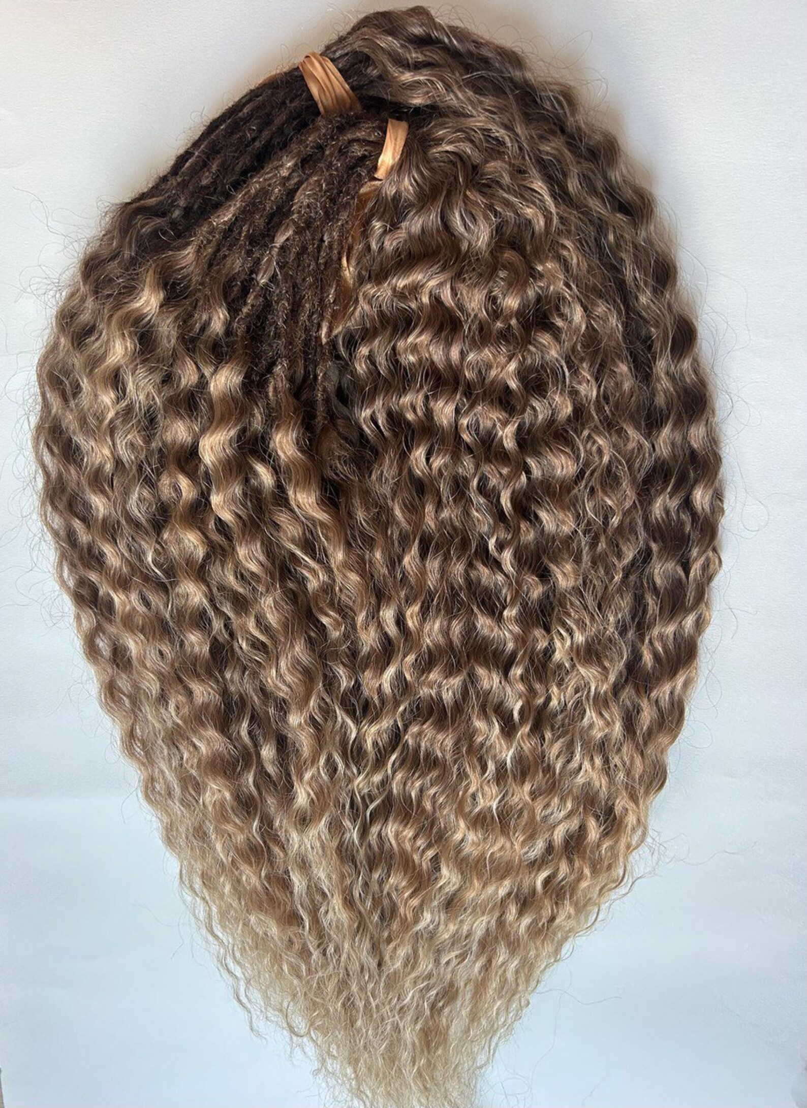 Synthetic Brown Curls.dreads and Braid/viking Style Synthetic Hair ...