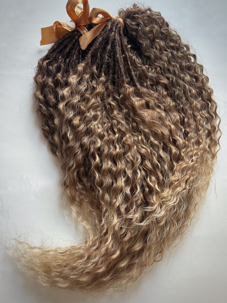 Synthetic Brown Curls.dreads and Braid/viking Style Synthetic Hair ...