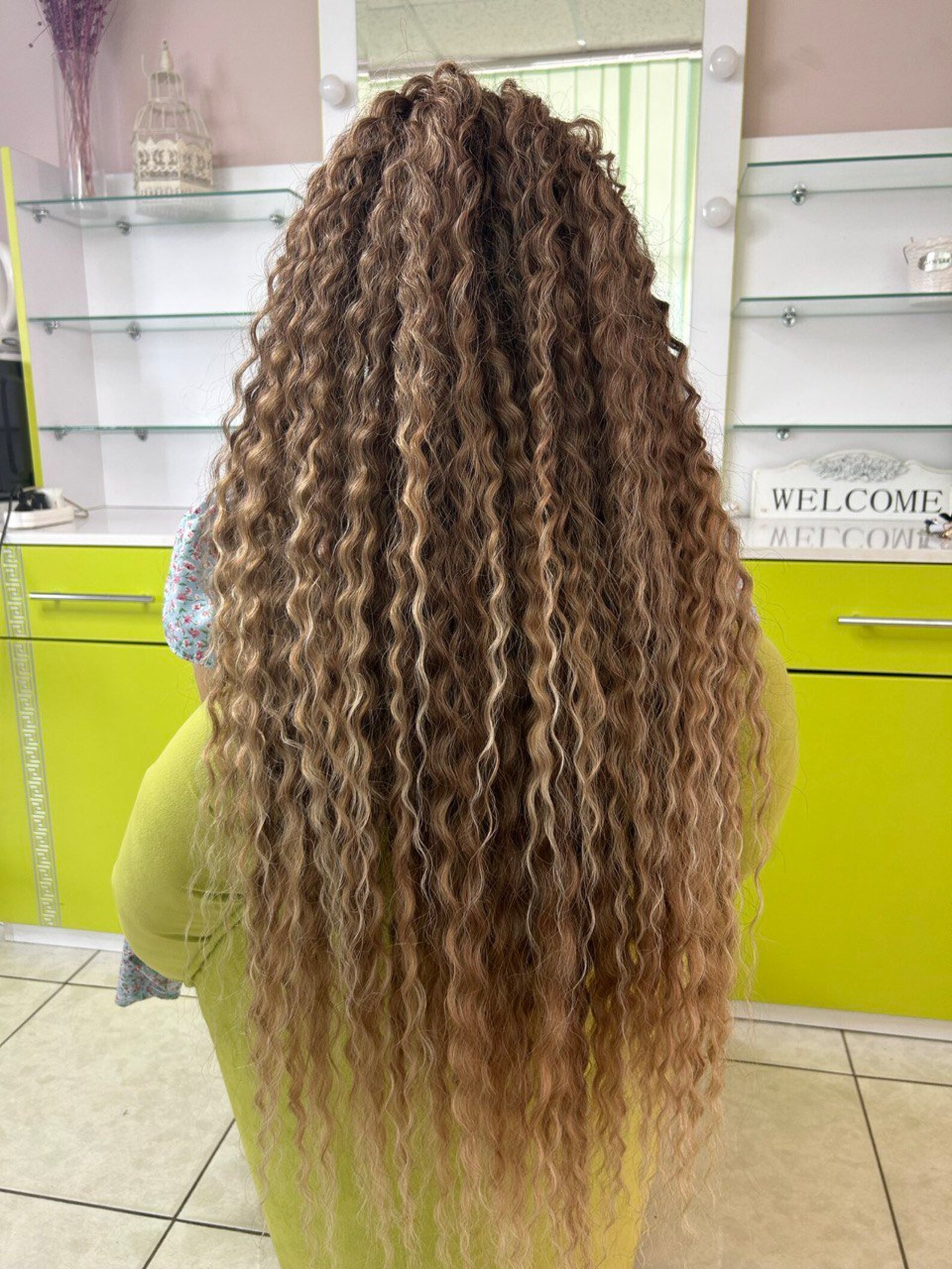 Synthetic Brown Curls.dreads and Braid/viking Style Synthetic Hair ...