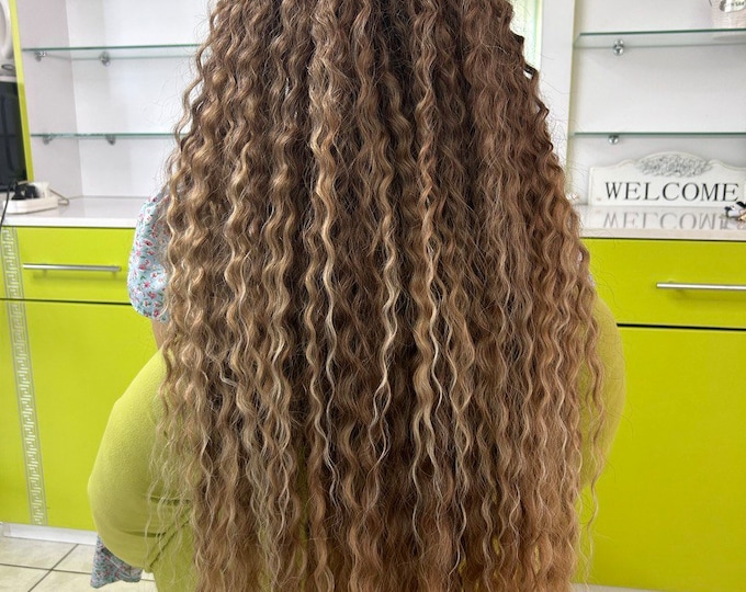 Synthetic Brown Curls.dreads and Braid/viking Style Synthetic Hair ...
