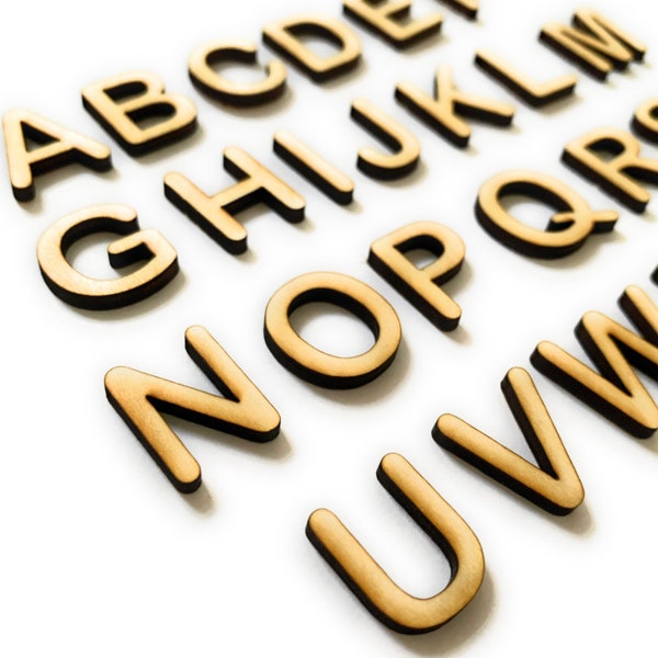 Wooden Alphabet Laser Cut - Etsy UK