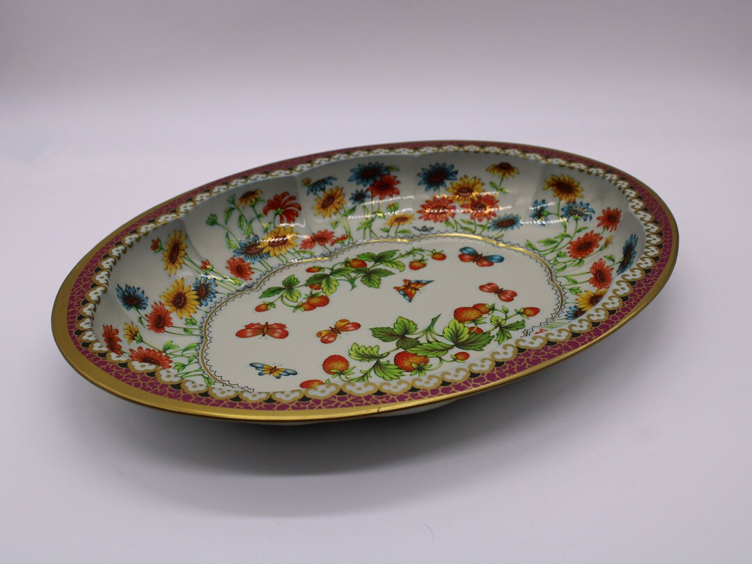 Vintage Tin Serving Tray, Daher Decorated Ware, Made in England ...