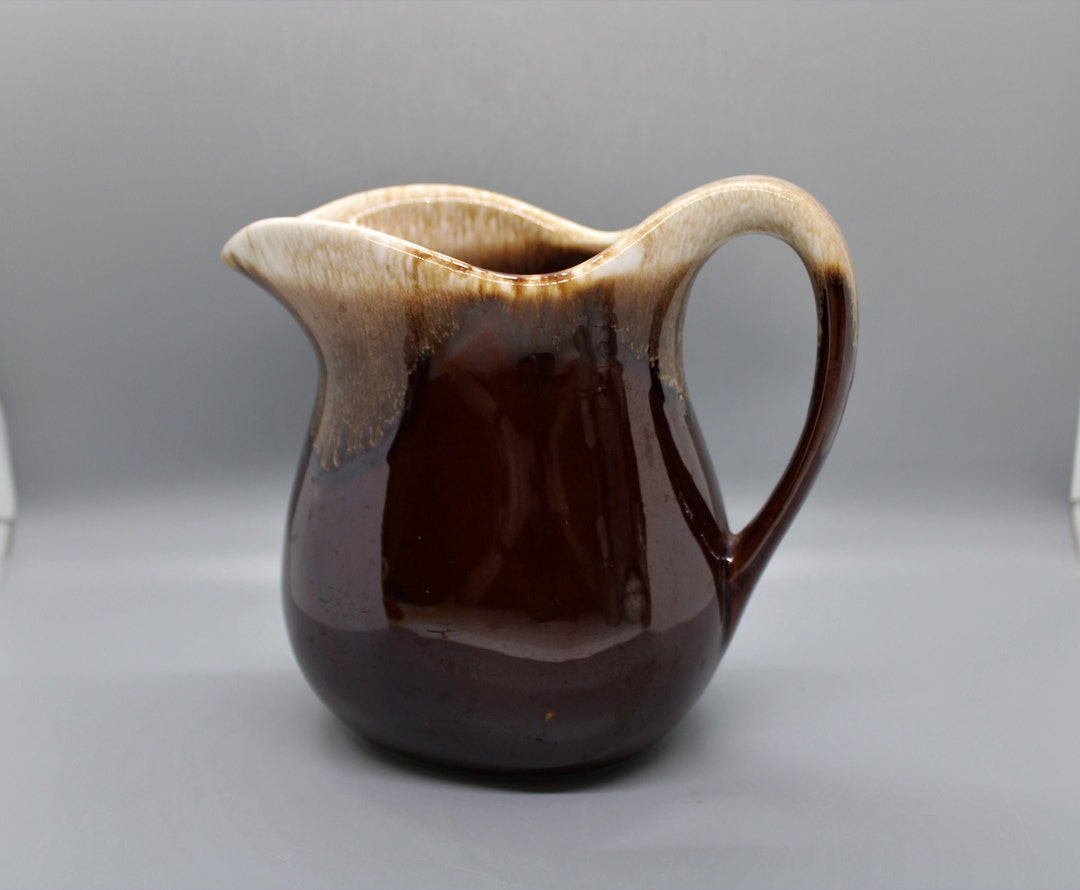 Vintage Mccoy Pottery Brown Drip Glazed Pitcher, Marked Mccoy 365 USA ...