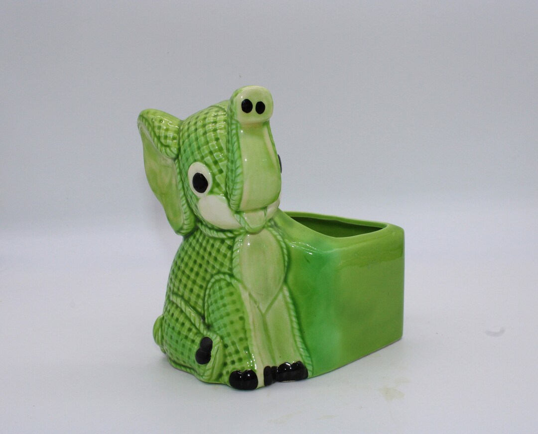 Vintage Lefton Elephant Planter, Lefton Exclusive #H5170, Adorable ...