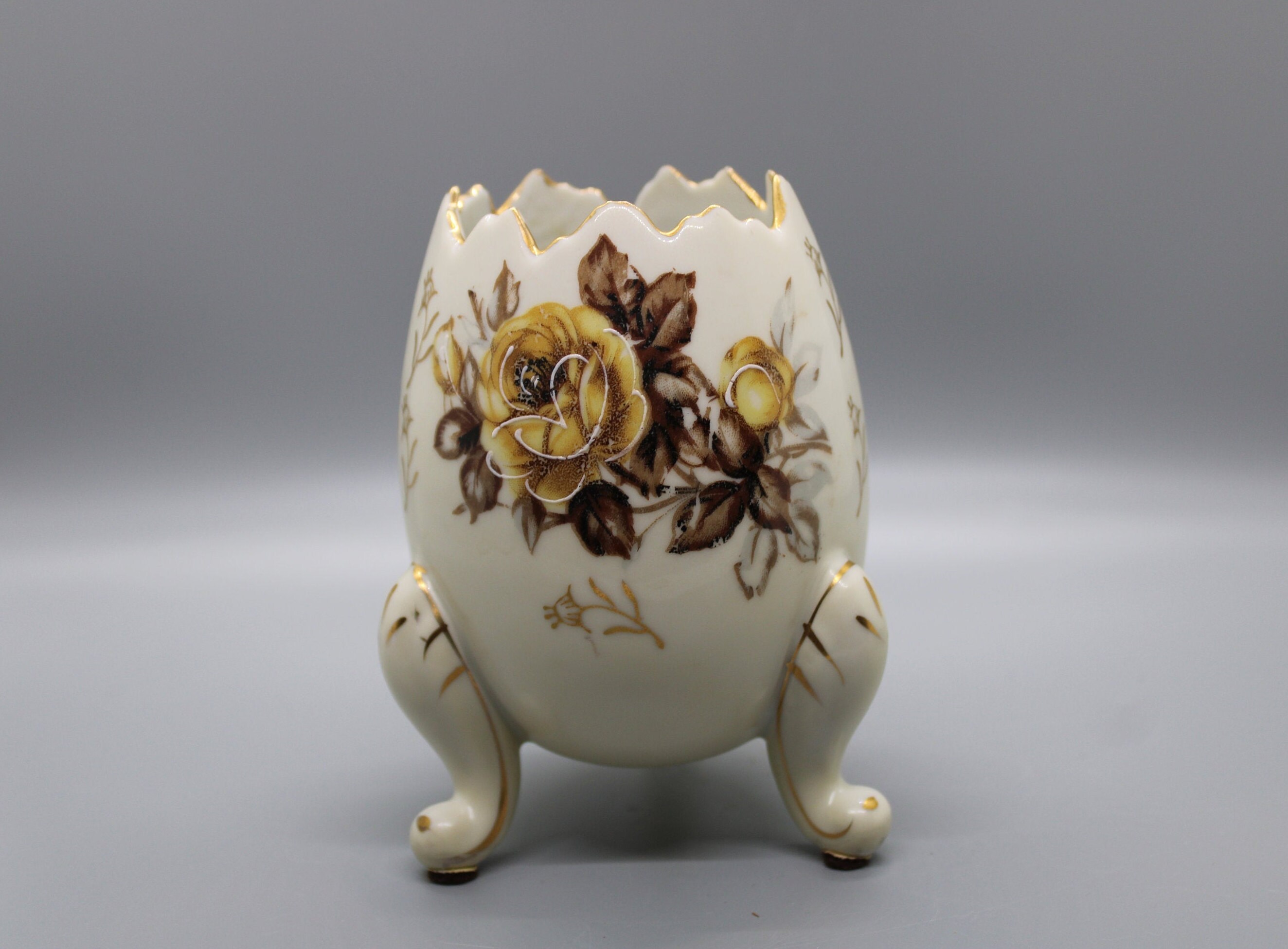 Vintage Vase Napcoware Porcelain Three Legged Pedestal | Etsy