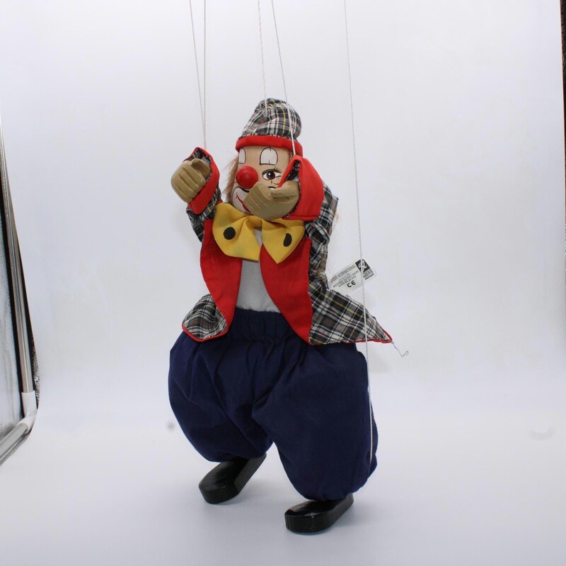 Wooden Puppet on String - Etsy