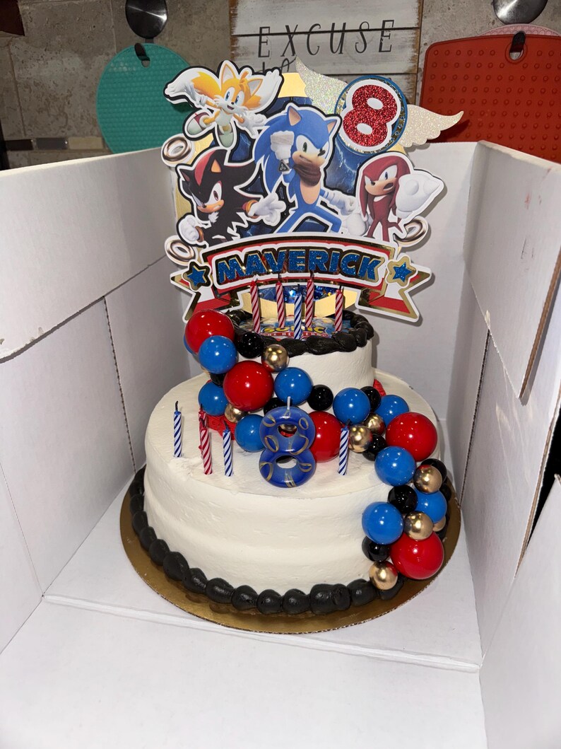 Sonic Cake Topper - Etsy