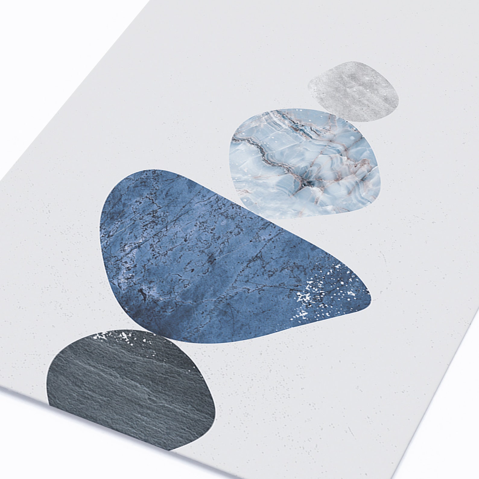 Balance Rocks Downloadable Print, Blue and Grey Stacked Stones Wall Art ...