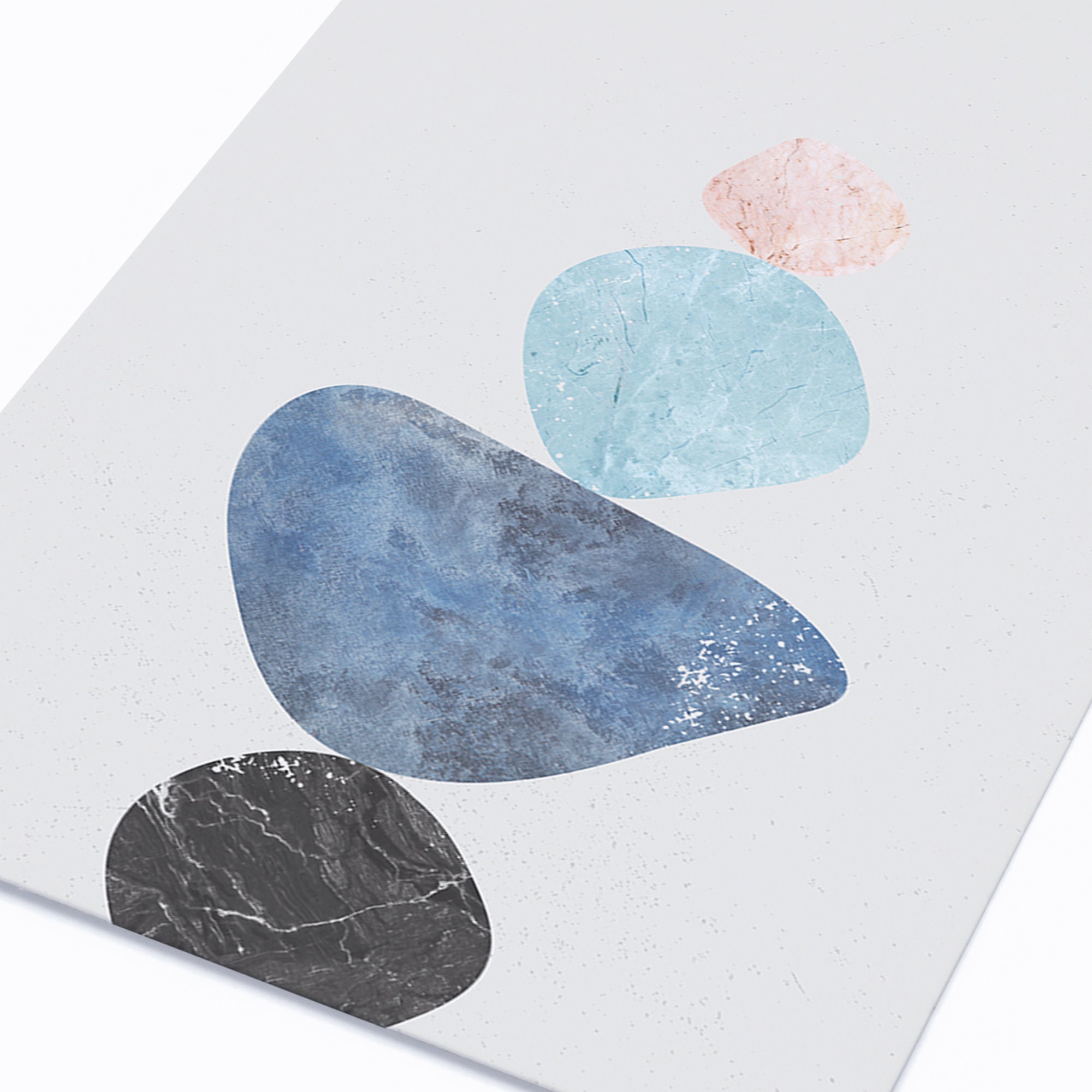 Balancing Rocks Printable Wall Art Blue and Pink Stacked - Etsy UK