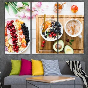 Fruit Canvas Modern Art Natural Foods Nutrition Print Kitchen Wall Art ...
