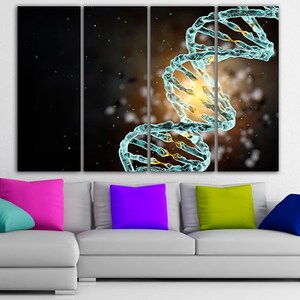 Dna Canvas Set Wall Art Canvas Science Decor Medical Anatomy Art ...