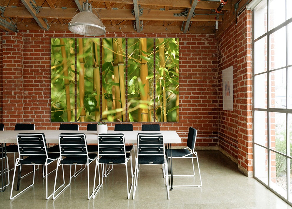 Bamboo Canvas Nature Print Bamboo Wall Décor Forest Wall Art | Etsy