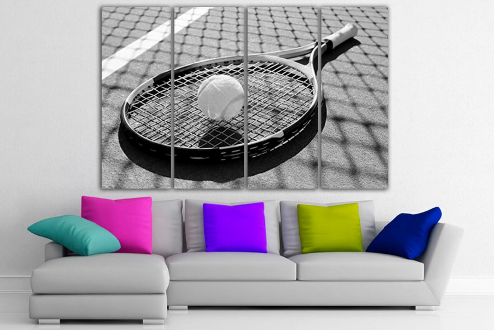 Tennis Canvas Tennis Player Art Sports Art Prints Game Wall | Etsy