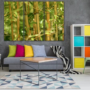 Bamboo Canvas Nature Print Bamboo Wall Décor Forest Wall Art Bamboo ...