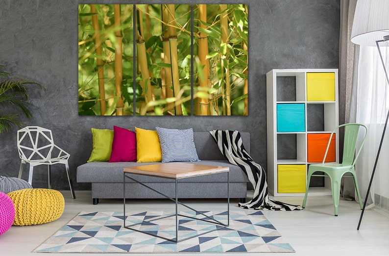 Bamboo Canvas Nature Print Bamboo Wall Décor Forest Wall Art | Etsy