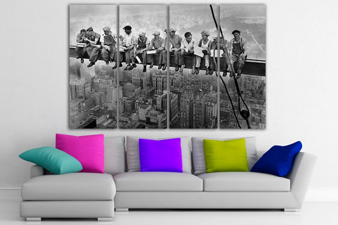 Lunch Skyscraper Lunch on Beam Art Skyscraper Canvas New York Skyline ...