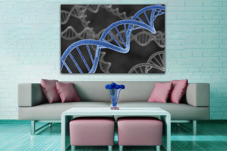 Dna Canvas Modern Print Science Wall Art Medical Anatomy - Etsy