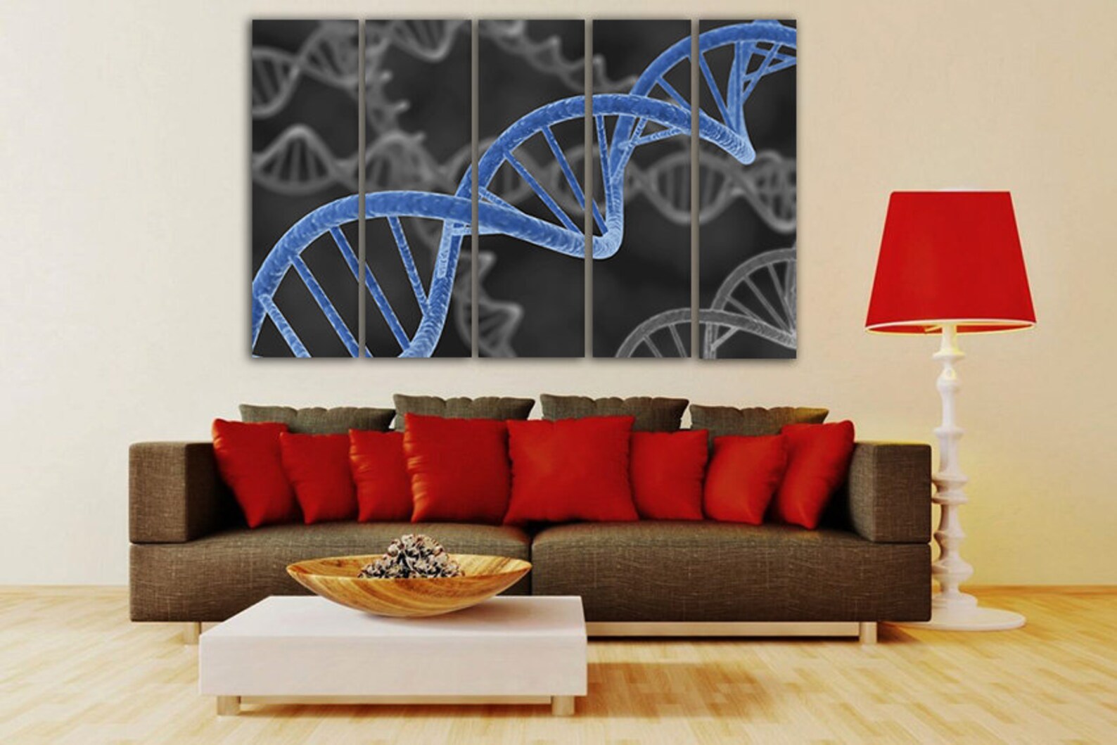 Dna Canvas Modern Print Science Wall Art Medical Anatomy | Etsy