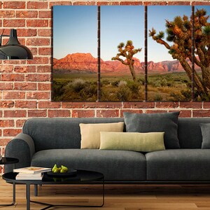 Red Mountain Art Print on Canvas Nature Print Landscape Decor ...