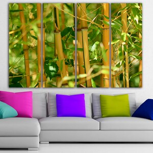 Bamboo Canvas Nature Print Bamboo Wall Décor Forest Wall Art Bamboo ...