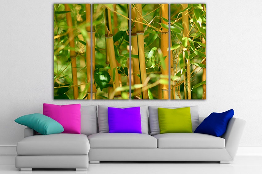 Bamboo Canvas Nature Print Bamboo Wall Décor Forest Wall Art | Etsy