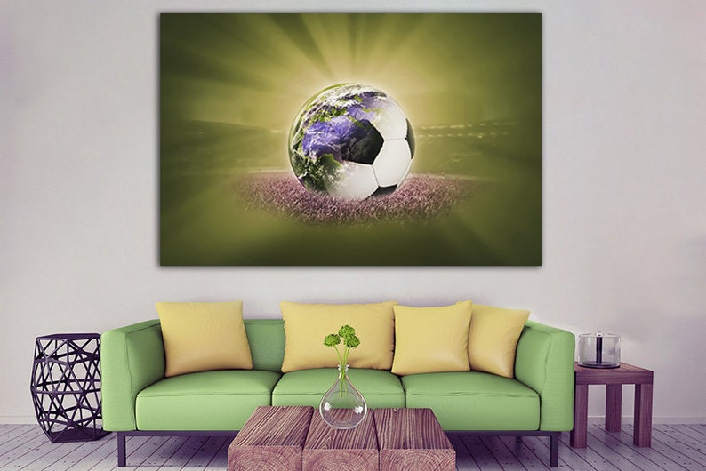 Football Canvas Set Soccer Ball Art Sport Canvas Sports Game - Etsy