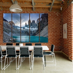 Torres Del Paine Wall Art Canvas Porteno Lake Print Chile Wall Decor ...