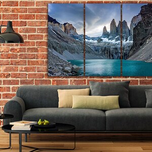 Torres Del Paine Wall Art Canvas Porteno Lake Print Chile Wall Decor ...