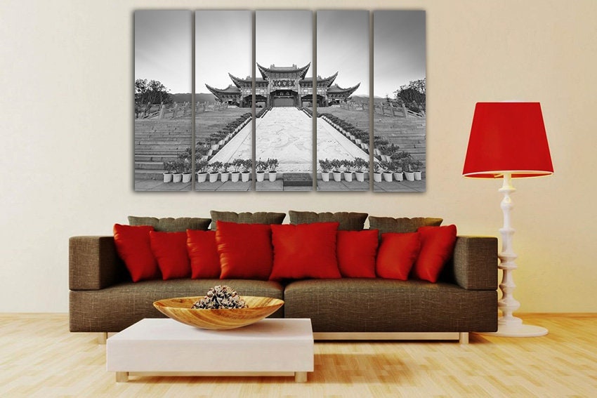 Temple of China Great wall of China Wall art canvas Ancient | Etsy