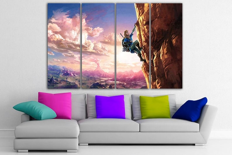 Legend Zelda Wall Art Canvas Game Poster Zelda Print Game Room Décor ...