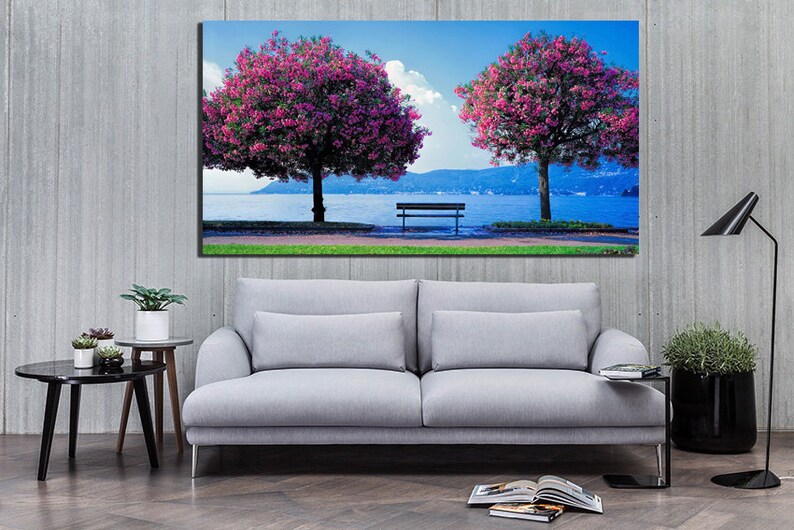 Tree Canvas Trees Wall Art Promenade Art Pink Tree Décor Tree | Etsy