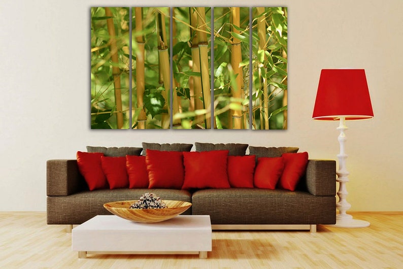 Bamboo Canvas Nature Print Bamboo Wall Décor Forest Wall Art | Etsy