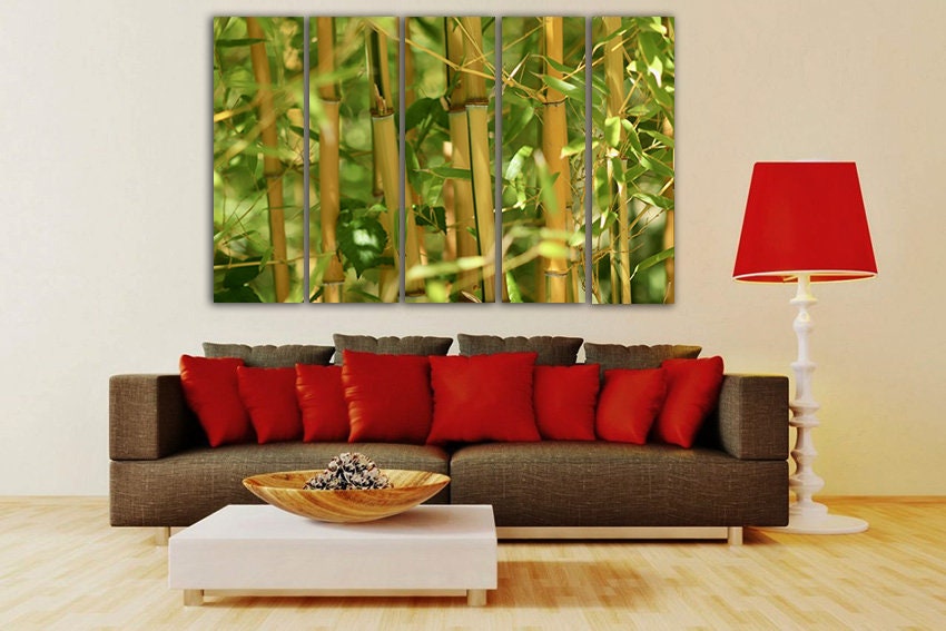 Bamboo Canvas Nature Print Bamboo Wall Décor Forest Wall Art | Etsy