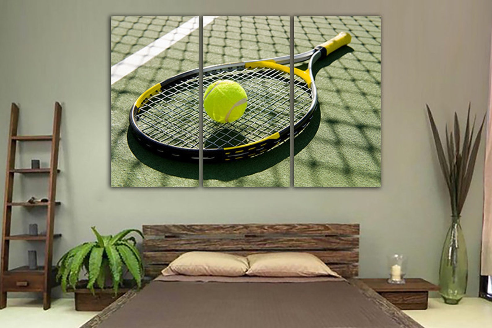 Tennis Canvas Tennis Player Art Sports Art Prints Game Wall Decor ...