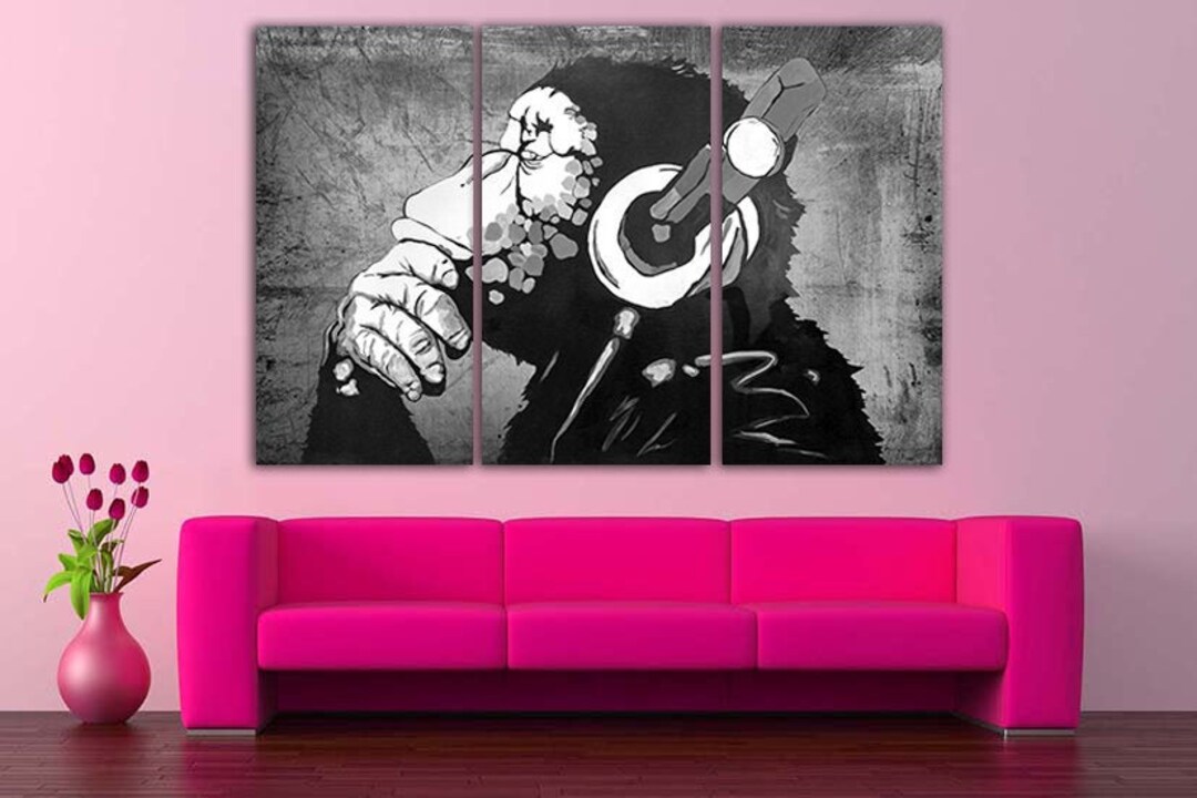 Monkey Canvas Dj Monkey Street Art Artist Graffiti Art Graffiti Canvas ...