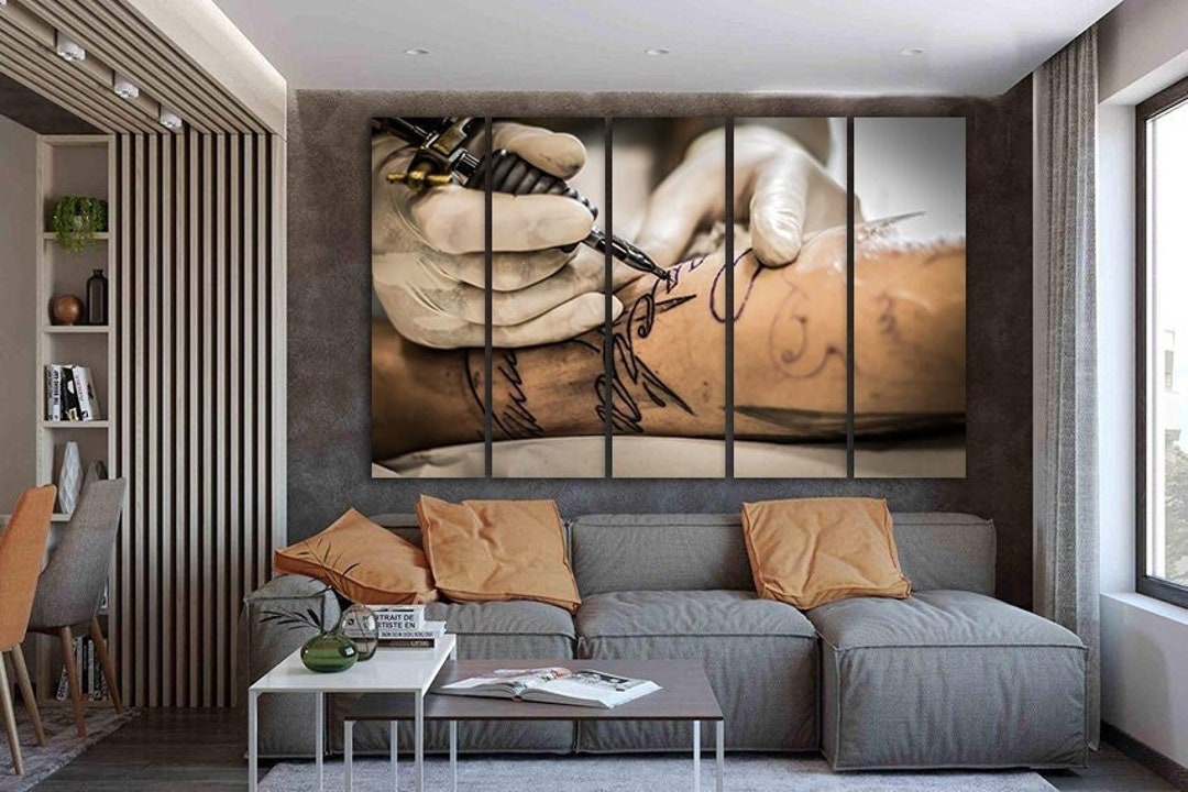 Tattoo Canvas Tattoo Shop Art Ready to Hang Inscription on Hand Tattoo ...