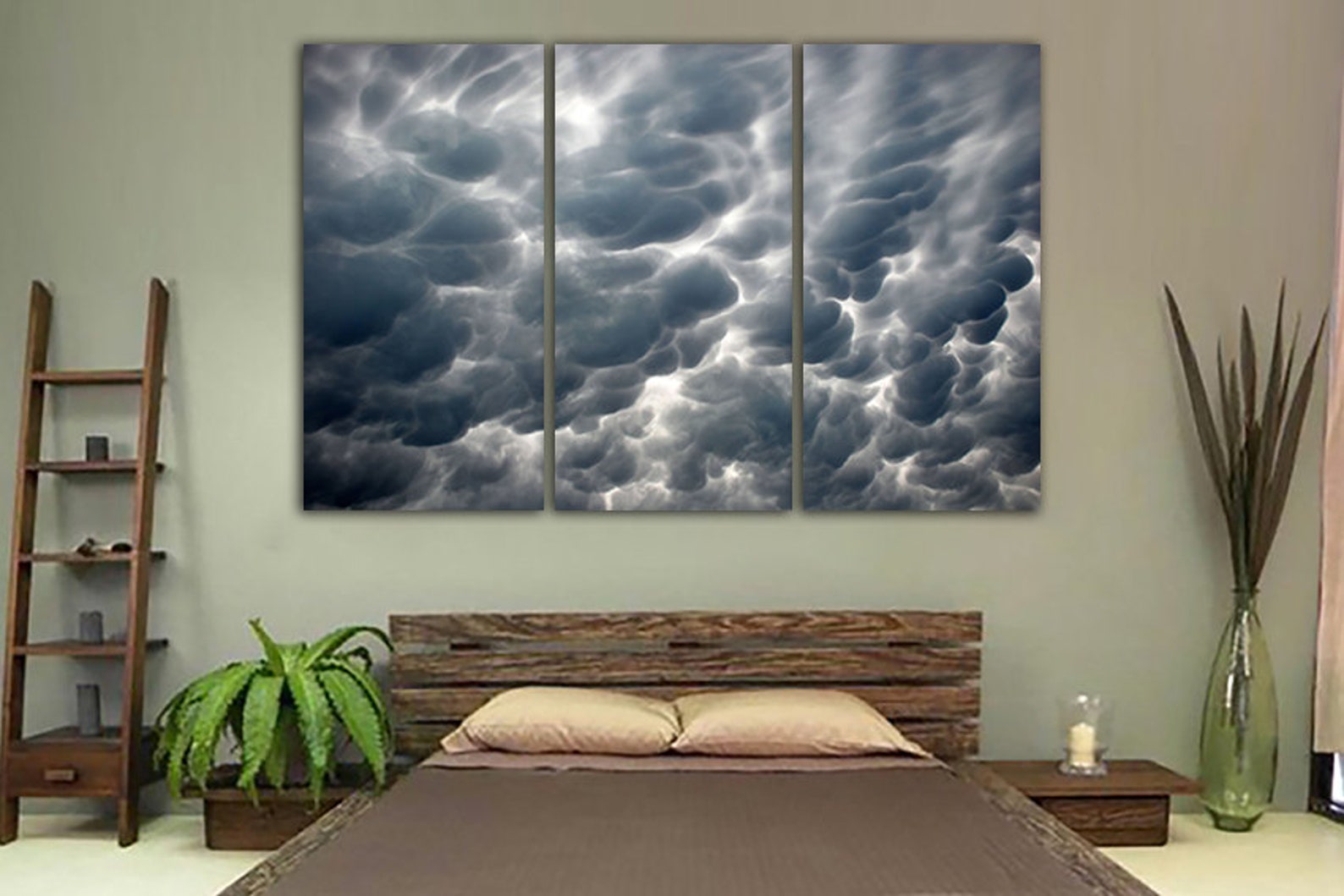 Storm Canvas Cloud Wall Art Landscape Art Grey Sky Décor | Etsy