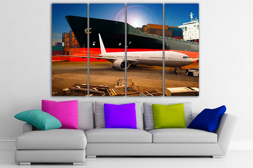 Transportation and Logistics for Wall Decor Airplanes Wall Art Ships ...