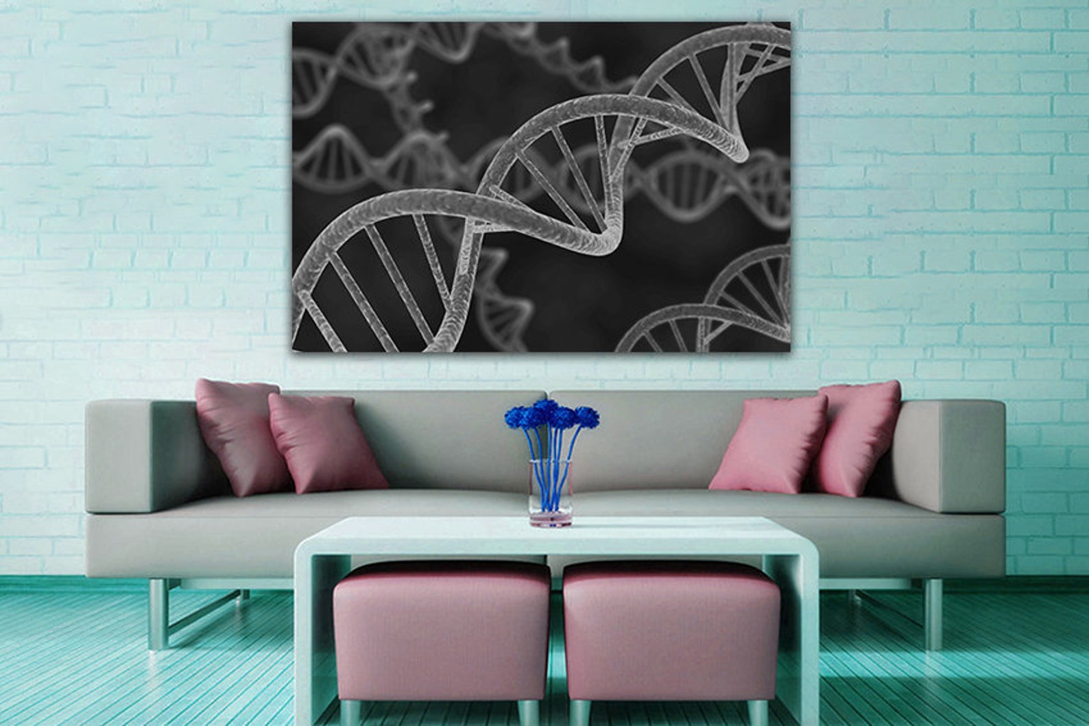 Dna Canvas Modern Print Science Wall Art Medical Anatomy - Etsy