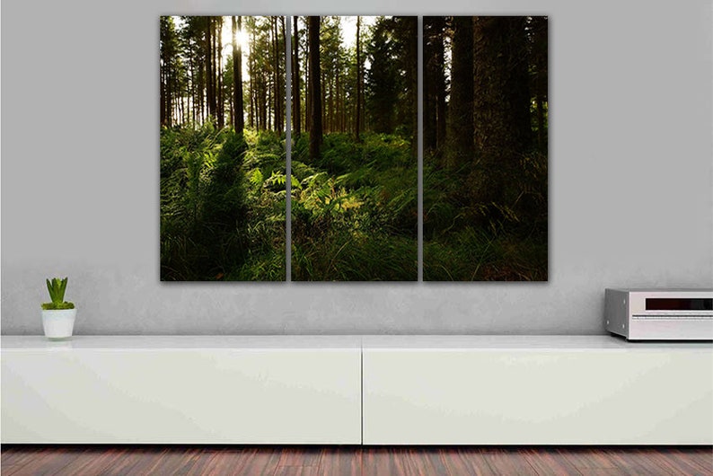 Forest Canvas Trees Wall Print Nature Wall Art Forest Wall Art | Etsy