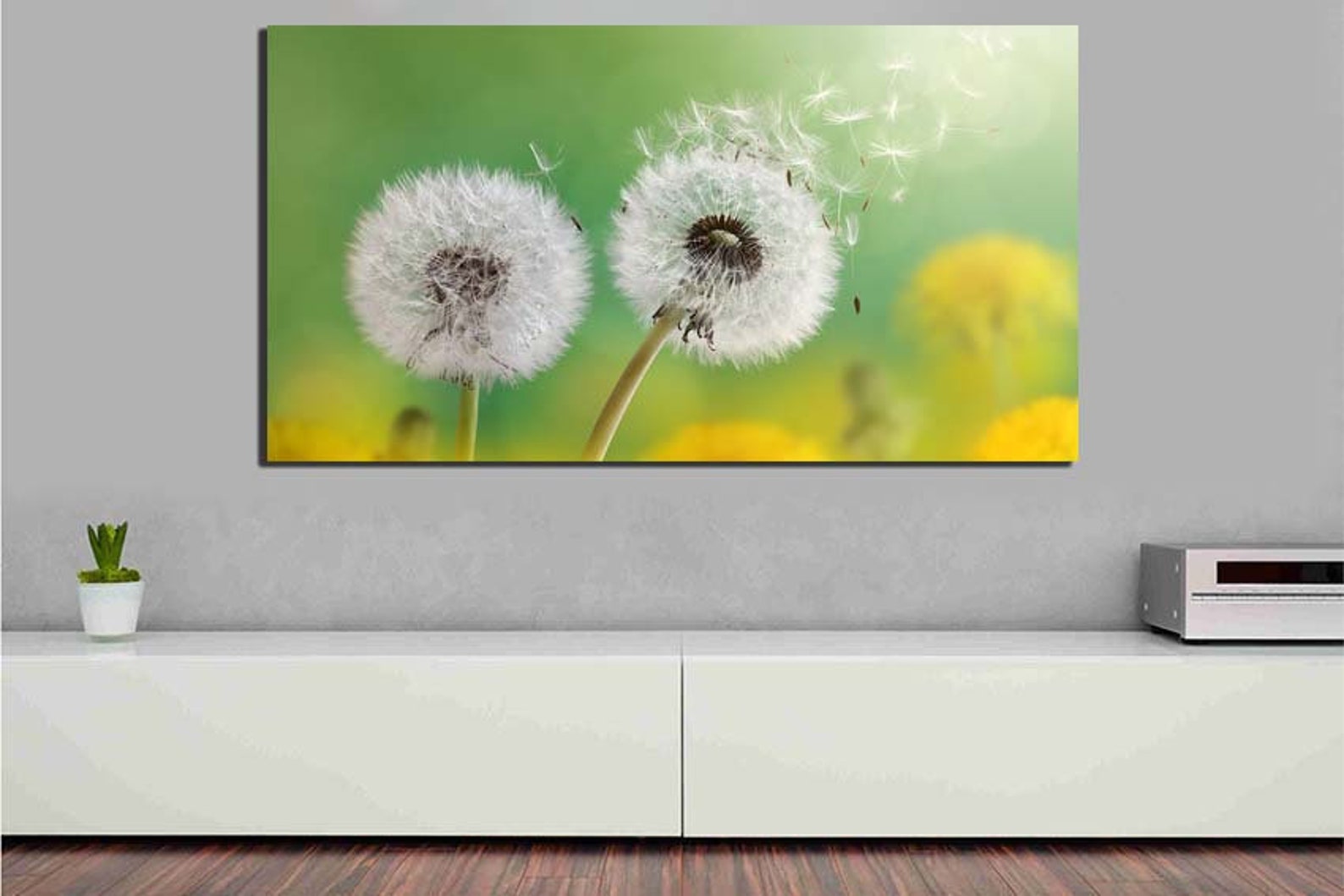 Dandelion Canvas Flower Art Nature Wall Decor Flower Print - Etsy