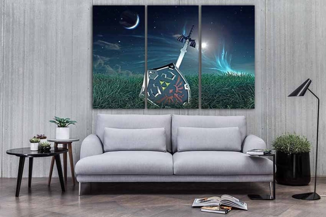 Zelda Canvas Breath of the Wild Zelda Art Video Game Art Sword - Etsy