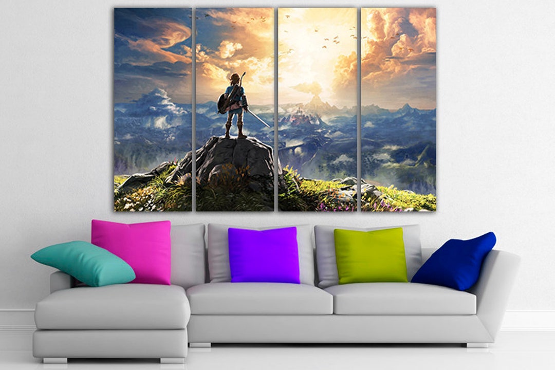 The Legend of Zelda Print on Canvas Zelda Art Prints Game Room Art ...